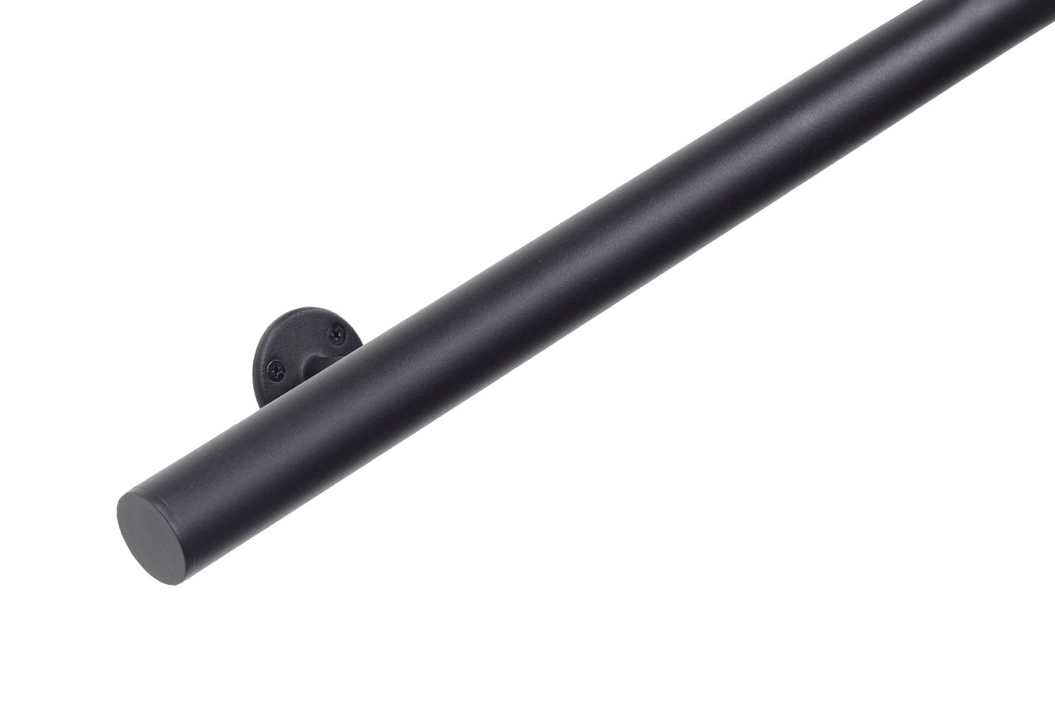 RVS trapleuning rond Ø42,4mm inclusief leuningdragers type N MAT ZWART ...