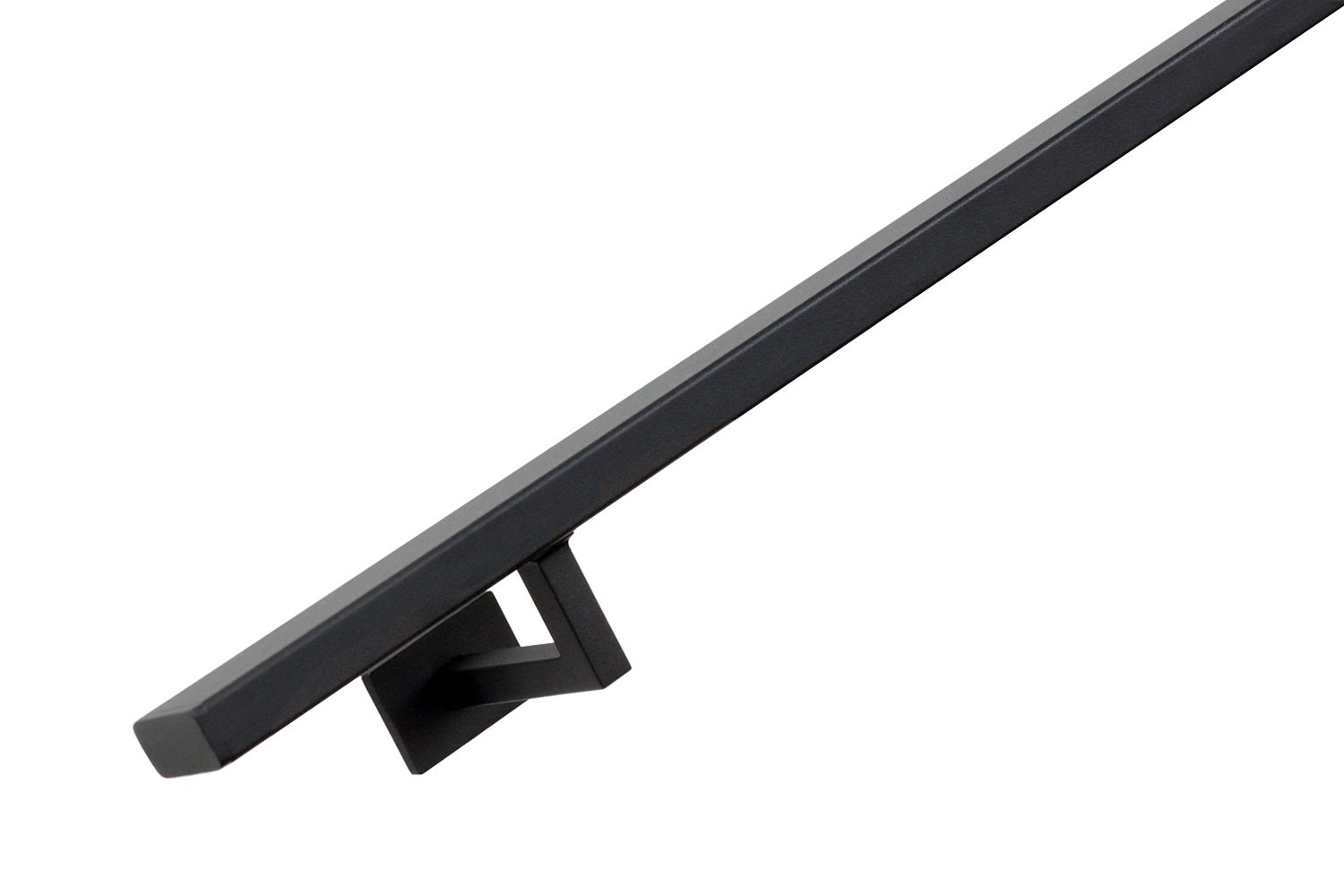 Gebogen RVS trapleuning vierkant vlak 40x20mm inclusief leuningdragers ...